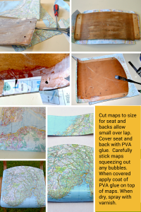 How to Make Personalized Map Chairs - Pillar Box Blue