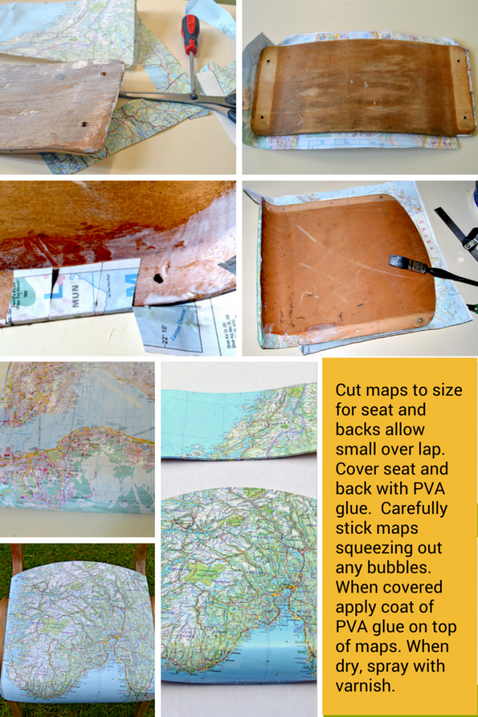 How to Make Personalized Map Chairs - Pillar Box Blue