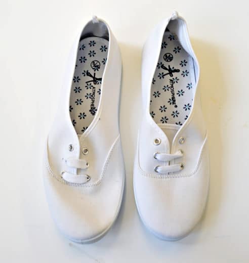 How to Make Decoupage Shoes -Marimekko Style - Pillar Box Blue