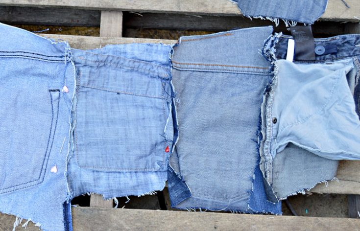 Tutorial for a Great Denim Pocket Organizer - Pillar Box Blue