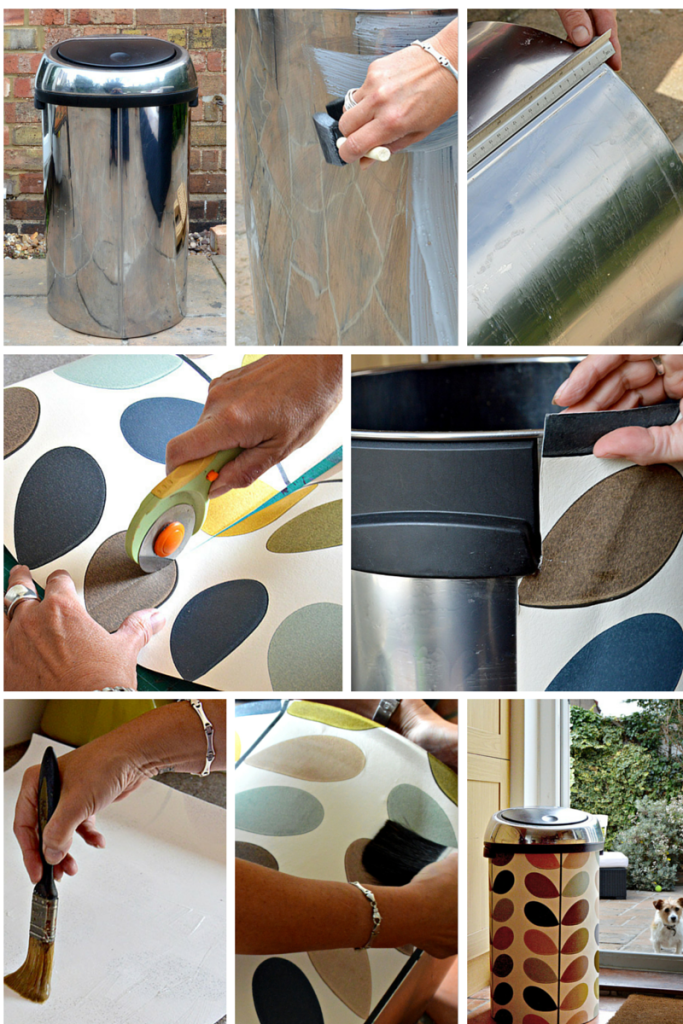 Brilliant Ideas For Upcycling With Wallpaper - Pillar Box Blue