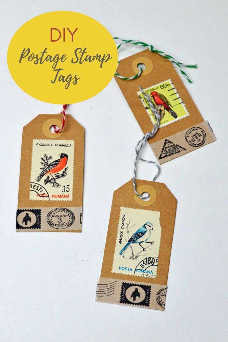 Used Postage Stamp Christmas Tags - To Personalize Your Gifts - Pillar ...