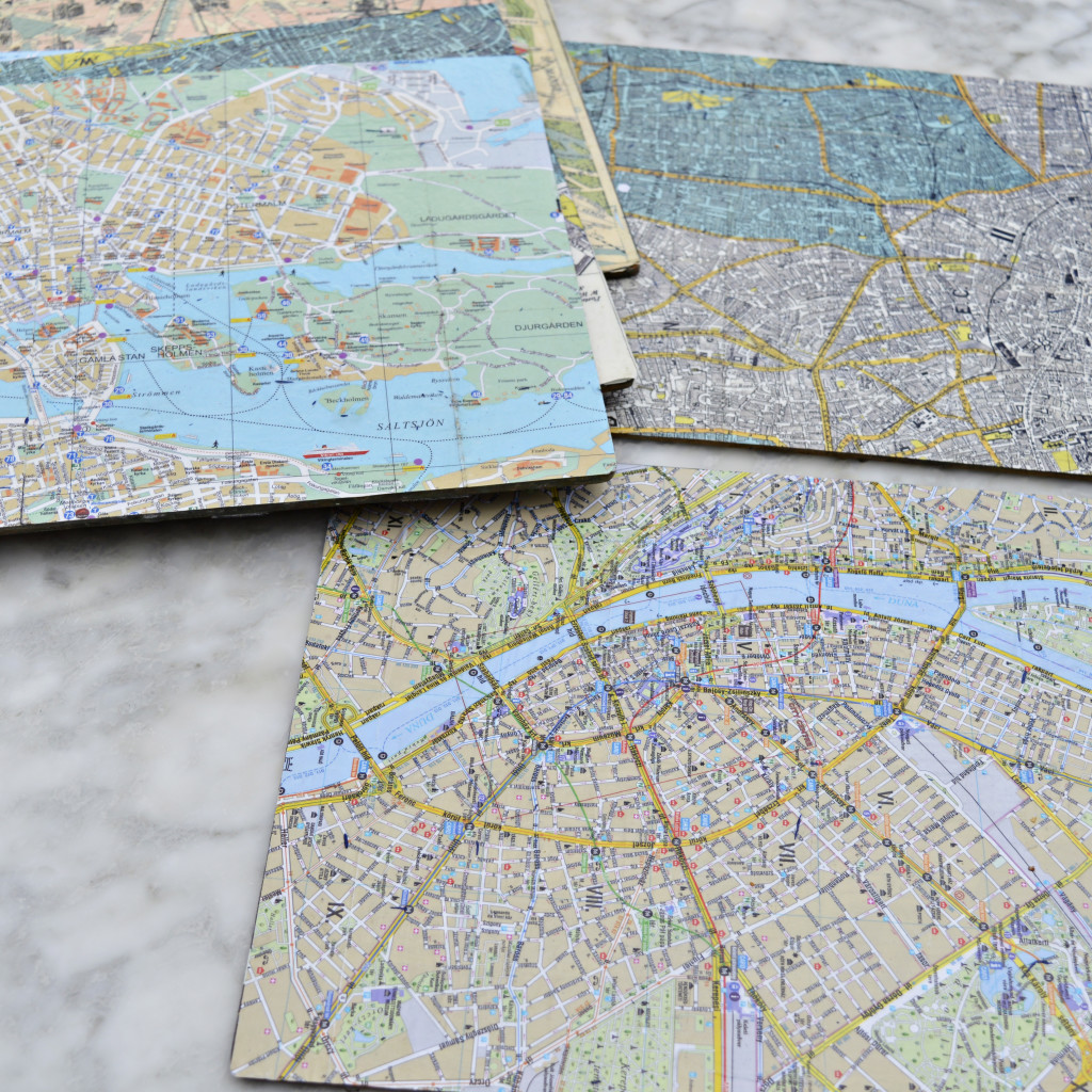 How To Make Personalized Placemats With City Maps - Pillar Box Blue