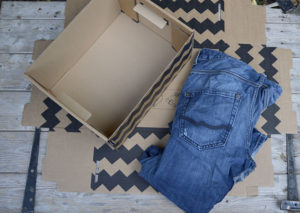 Simple DIY Storage Box Using Denim (Ikea Pingla Hack) - Pillar Box Blue