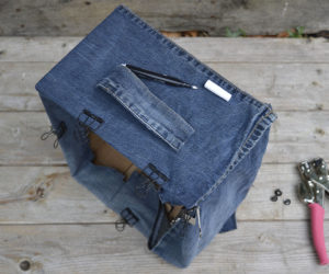 Simple DIY Storage Box Using Denim (Ikea Pingla Hack) - Pillar Box Blue