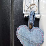 How to Make Delightful Denim Hearts 2 ways from Jeans - Pillar Box Blue