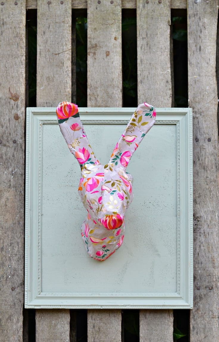 How To Make An Anthropologie Paper Mache Rabbit Head - Pillar Box Blue