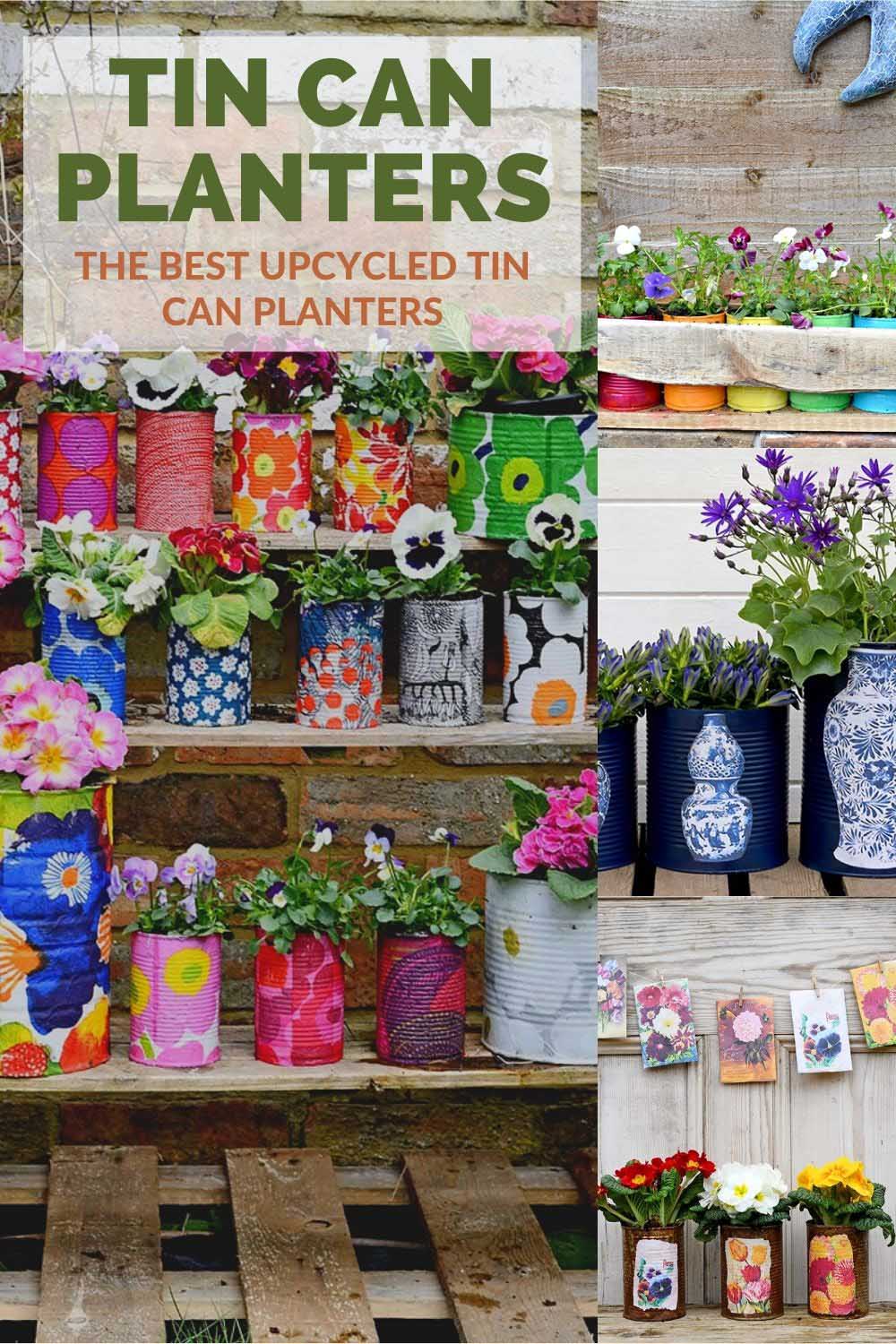 The Best Tin Can Planters You Will Want To Make - Pillar Box Blue