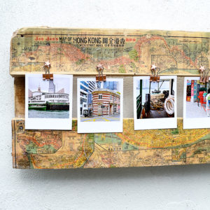 How to Make a Stunning Printed Map Picture Frame - Pillar Box Blue