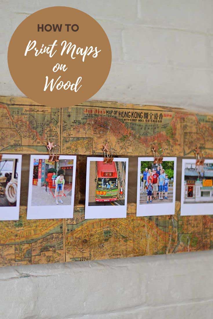 How to Make a Stunning Printed Map Picture Frame - Pillar Box Blue