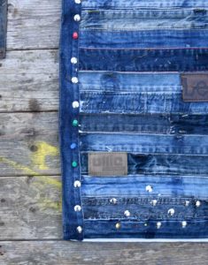 How To Make A Cool Denim Rug Without Sewing - Pillar Box Blue