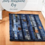 How To Make A Cool Denim Rug Without Sewing - Pillar Box Blue