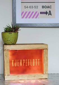 Simple And Fun To Make DIY Light Box Sign - Pillar Box Blue
