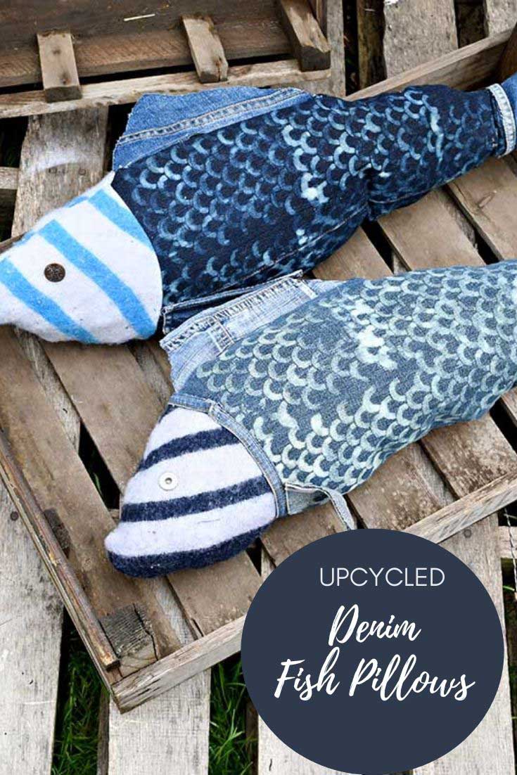 Create A Denim Fish Pillow: Easy Steps with Free Pattern - Pillar Box Blue