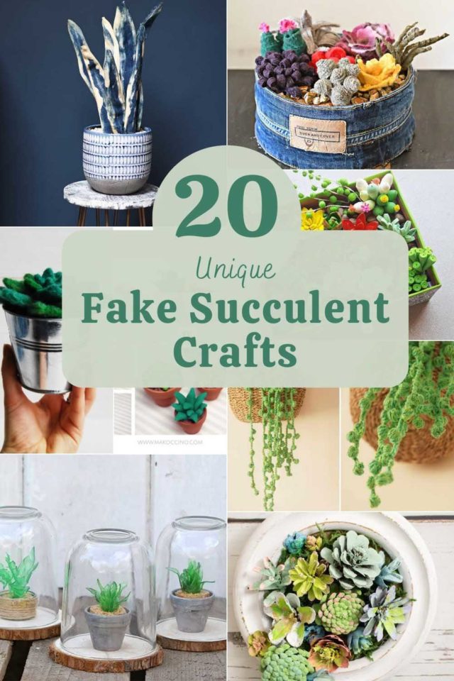 Unique Ways To DIY And Craft Fake Succulents - Pillar Box Blue