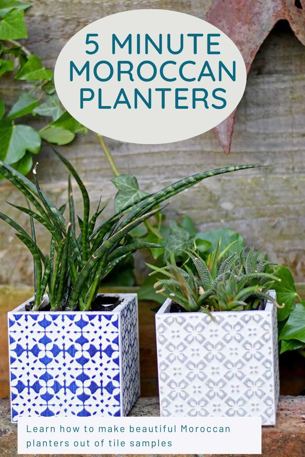 Make Beautiful Moroccan Planters In Under 10 Minutes - Pillar Box Blue