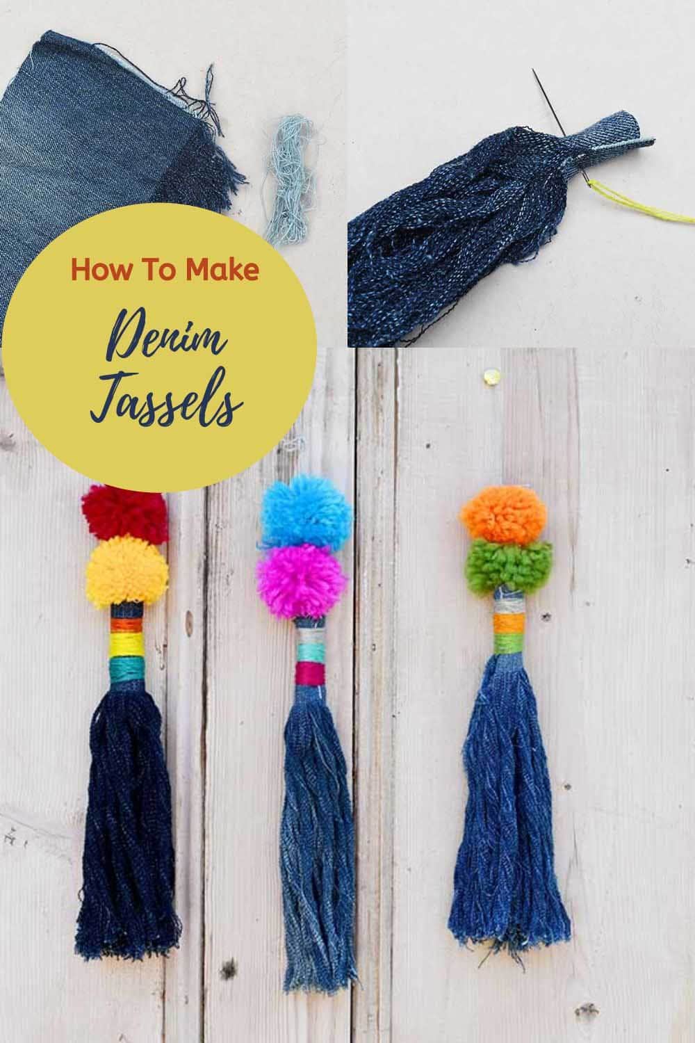 How To Make Chic Tassels by Fringing Denim - Pillar Box Blue