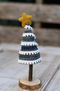 Easy To Make Unique Denim DIY Christmas Tree - Pillar Box Blue