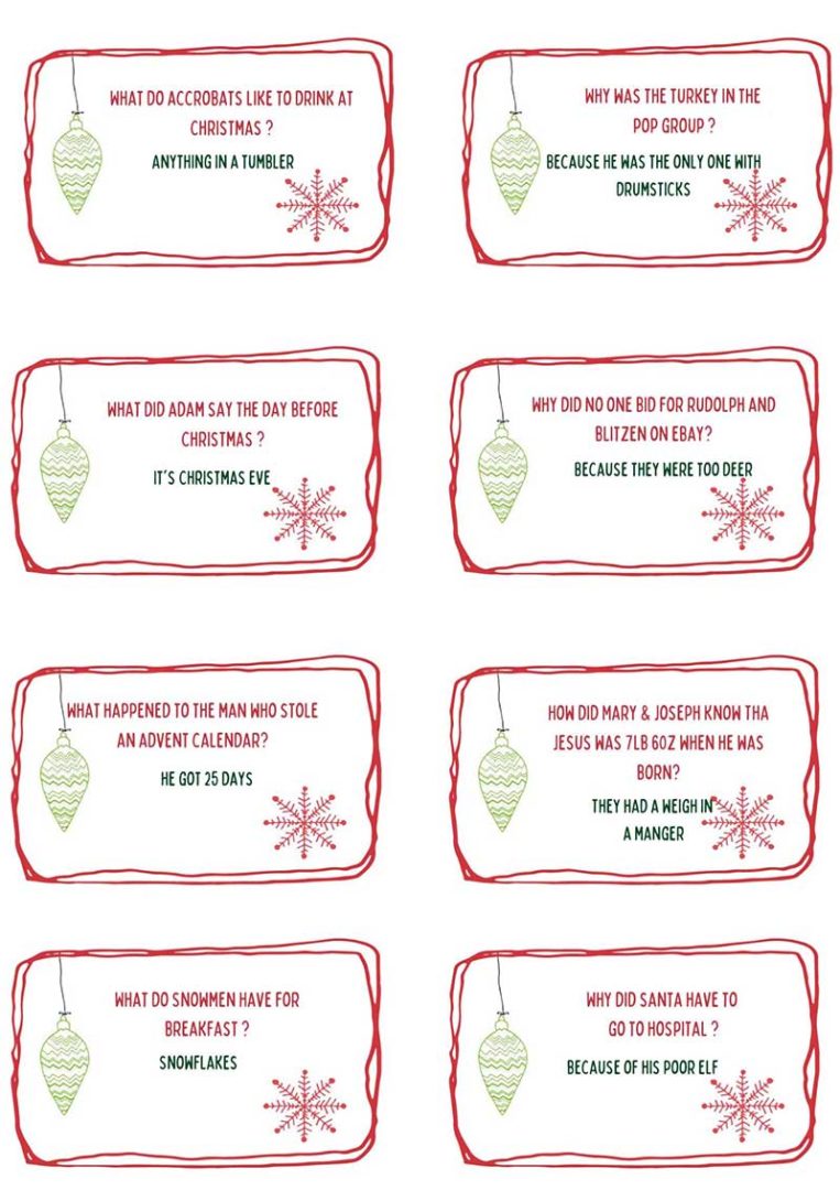 Make Your Own Christmas Crackers With Printable Cracker Jokes - Pillar ...