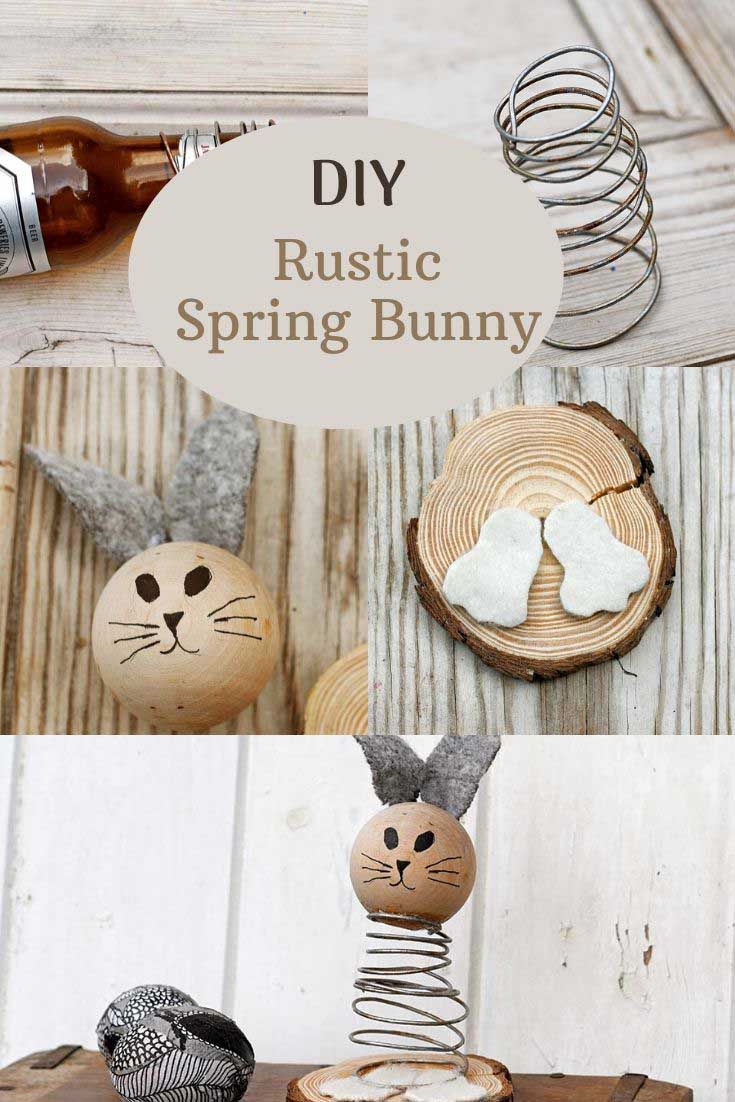 How To Make A Fun Upcycled Spring Bunny - Pillar Box Blue