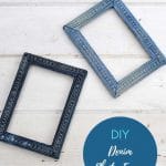 How To Make A Denim Photo Frame Out Of Old Jeans - Pillar Box Blue