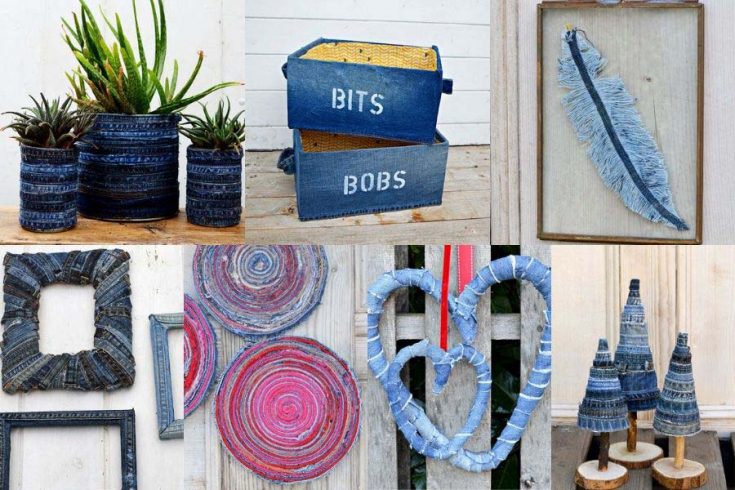 How To Make A Denim Photo Frame Out Of Old Jeans - Pillar Box Blue