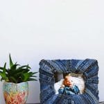 How To Make A Denim Photo Frame Out Of Old Jeans - Pillar Box Blue