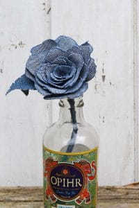 How To Make A Pretty Upcycled Denim Flowers Bouquet - Pillar Box Blue