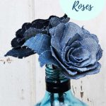 How To Make A Pretty Upcycled Denim Flowers Bouquet - Pillar Box Blue