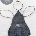 How To Make A Scrap Denim Angel Christmas Ornament - Pillar Box Blue
