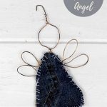 How To Make A Scrap Denim Angel Christmas Ornament - Pillar Box Blue