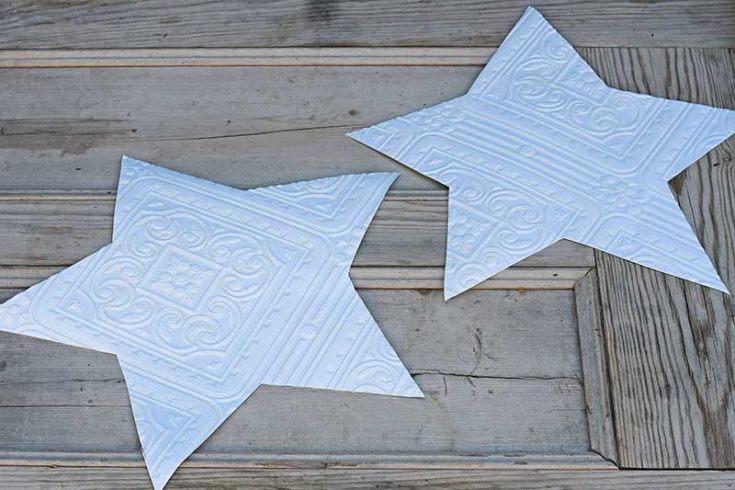 How To Make Paper Stars Hanging Decoration From Wallpaper - Pillar Box Blue