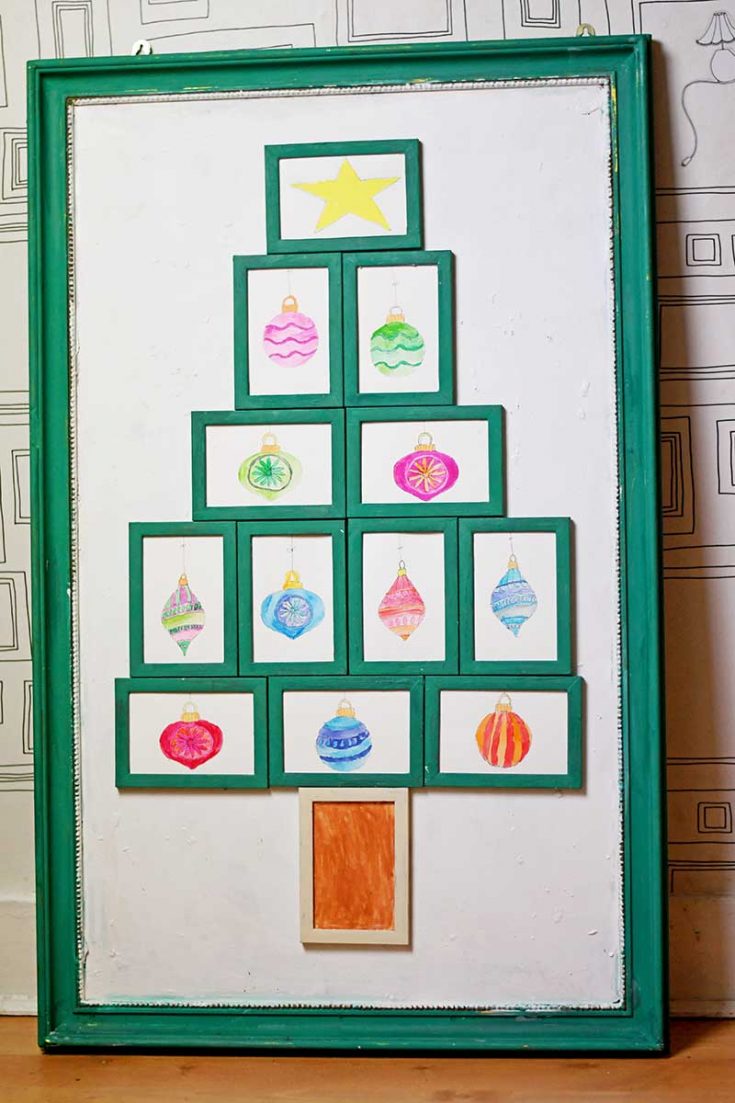 How To Create Unique Christmas Tree Wall Art - Pillar Box Blue