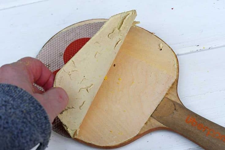 How To Upcycle Ping Pong Bats Into Christmas Decorations - Pillar Box Blue