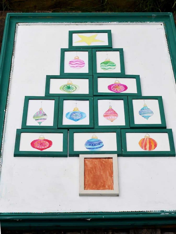 How To Create Unique Christmas Tree Wall Art - Pillar Box Blue