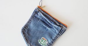 23 Best Jean Pocket Crafts; How To Repurpose Denim Pockets - Pillar Box ...