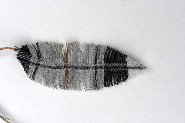 How to make DIY feathers From Upcycled Fabric Scraps - Pillar Box Blue