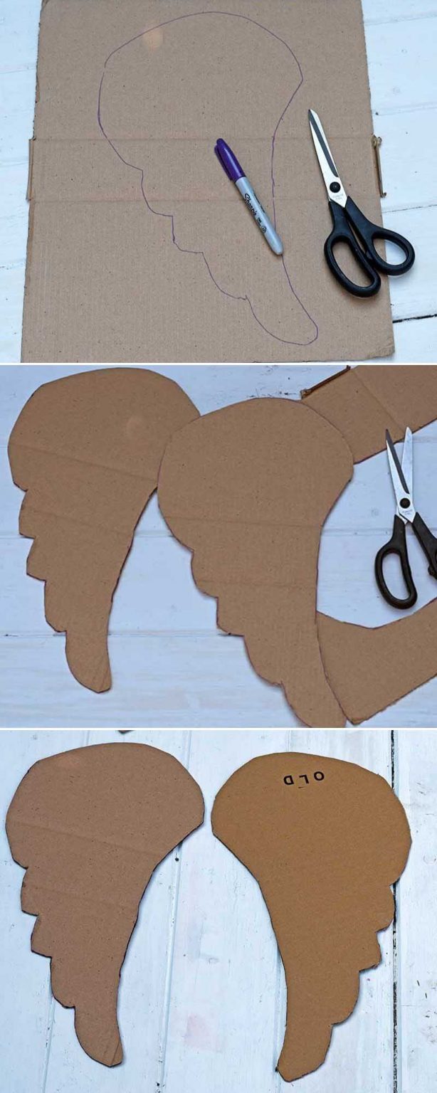 How To Make Map Paper Angel Wings Wall Decor - Pillar Box Blue