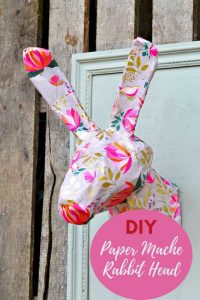 How To Make An Anthropologie Paper Mache Rabbit Head - Pillar Box Blue