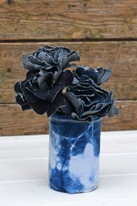 How To Make Unique Shibori Indigo Planters - Pillar Box Blue