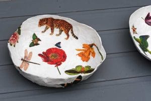 25 Cool Adult Paper Mache Crafts for Home Decor - Pillar Box Blue