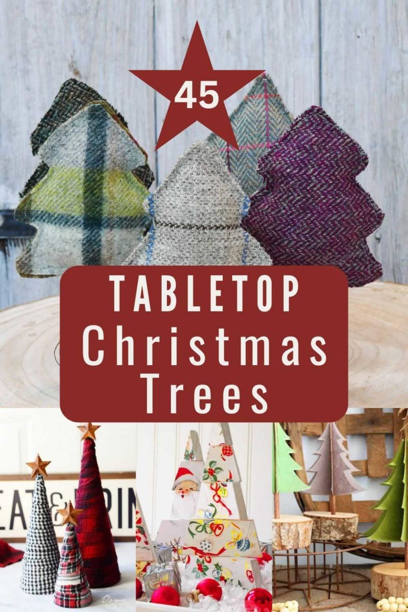 43 DIY Tabletop Christmas Trees: Craft the Perfect Mini Holiday Trees ...