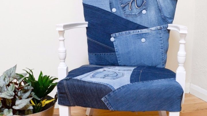 How To Repurpose Jeans for Denim Upholstery - Pillarboxblue - Pillar ...