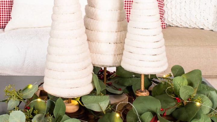 The Best DIY Tabletop Christmas Tree Ideas - Pillarboxblue - Pillar Box ...