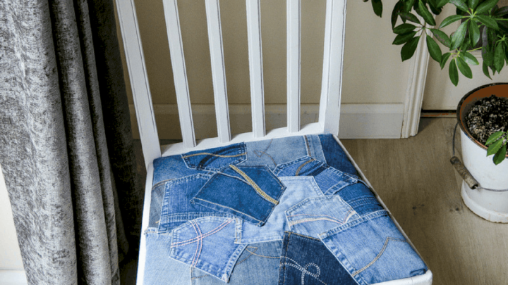 How To Repurpose Jeans for Denim Upholstery - Pillarboxblue - Pillar ...