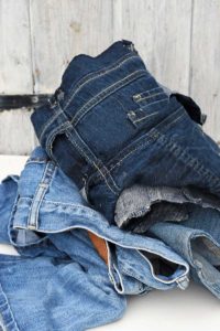 Pretty Patchwork Denim Placemats DIY For Your Table - Pillar Box Blue