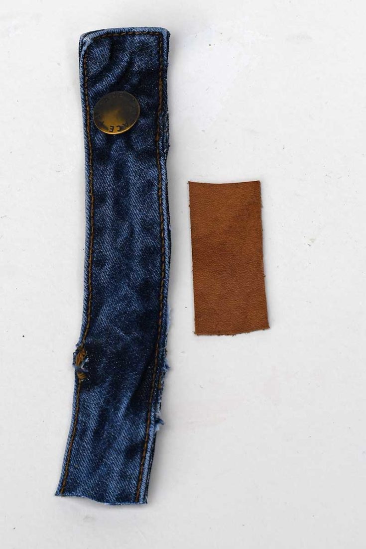 Cool DIY Fabric Key Fobs From Old Jeans Waistbands - Pillar Box Blue