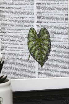 Paper Embroidery and How To Make Dictionary Art - Pillar Box Blue