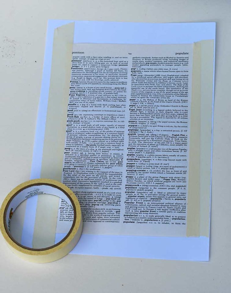 How To Embroider On Paper To Make Unique Dictionary Art - Pillar Box Blue