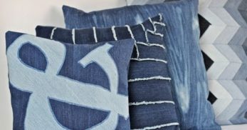 All the Best Ideas for Making Denim Pillows (Cushions) - Pillar Box Blue